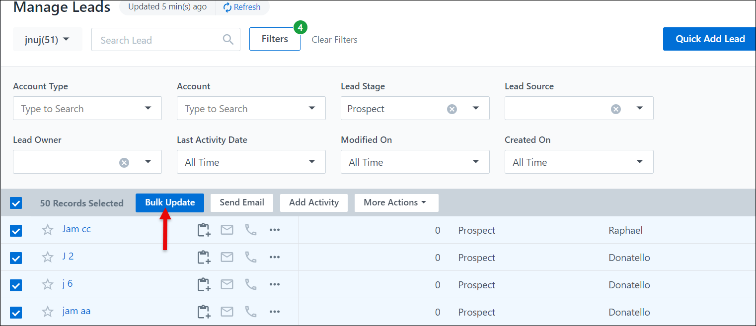 How to Bulk Update Lead Fields? - Help & Support How to Bulk Update Lead Fields? - Help & Support